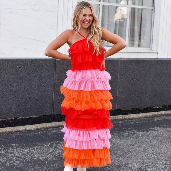 Dresses | Ruffle Maxi Dress | Poshmark